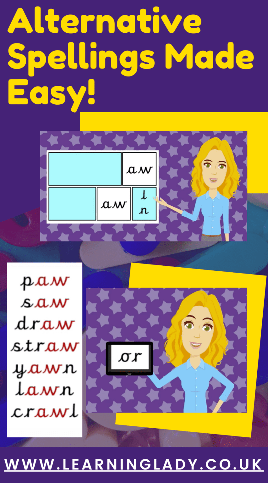 Spelling alternatives for or phonics